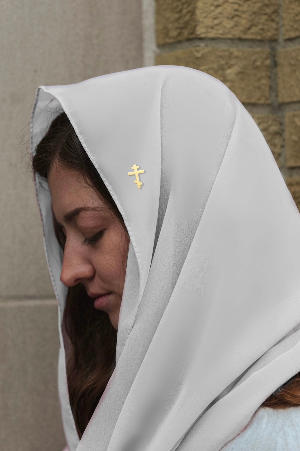 Eastern Cross Veil (White) – Elegance In Christ